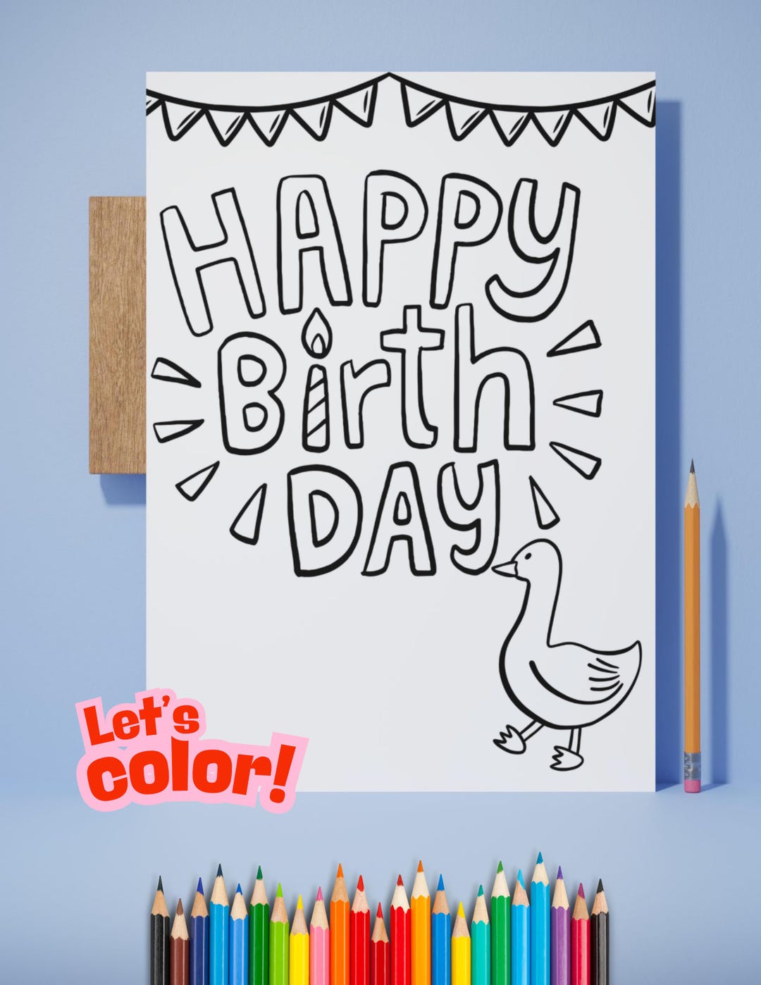 Coloring Pages // Silly Goose Color Pages // Kids Party Activity ...