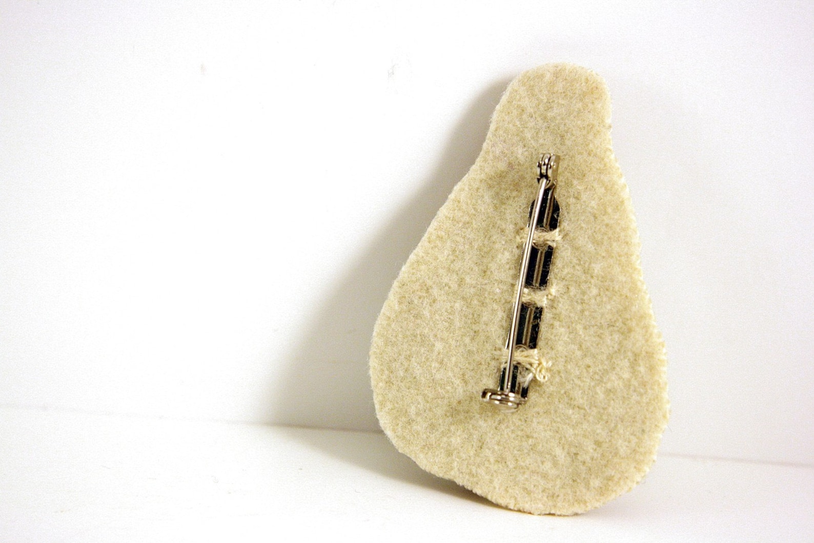 Pear Slice Pin. Punch Needle Embroidery. Green, Cream, Purple ...