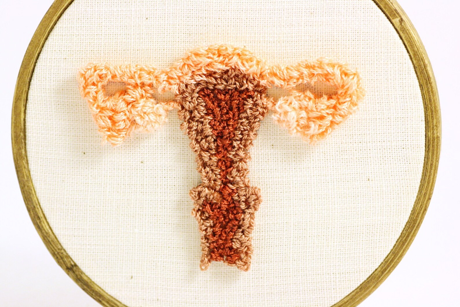 Anatomical Uterus Sculpture a 3 Inch Hoop. Feminist Christmas | Etsy