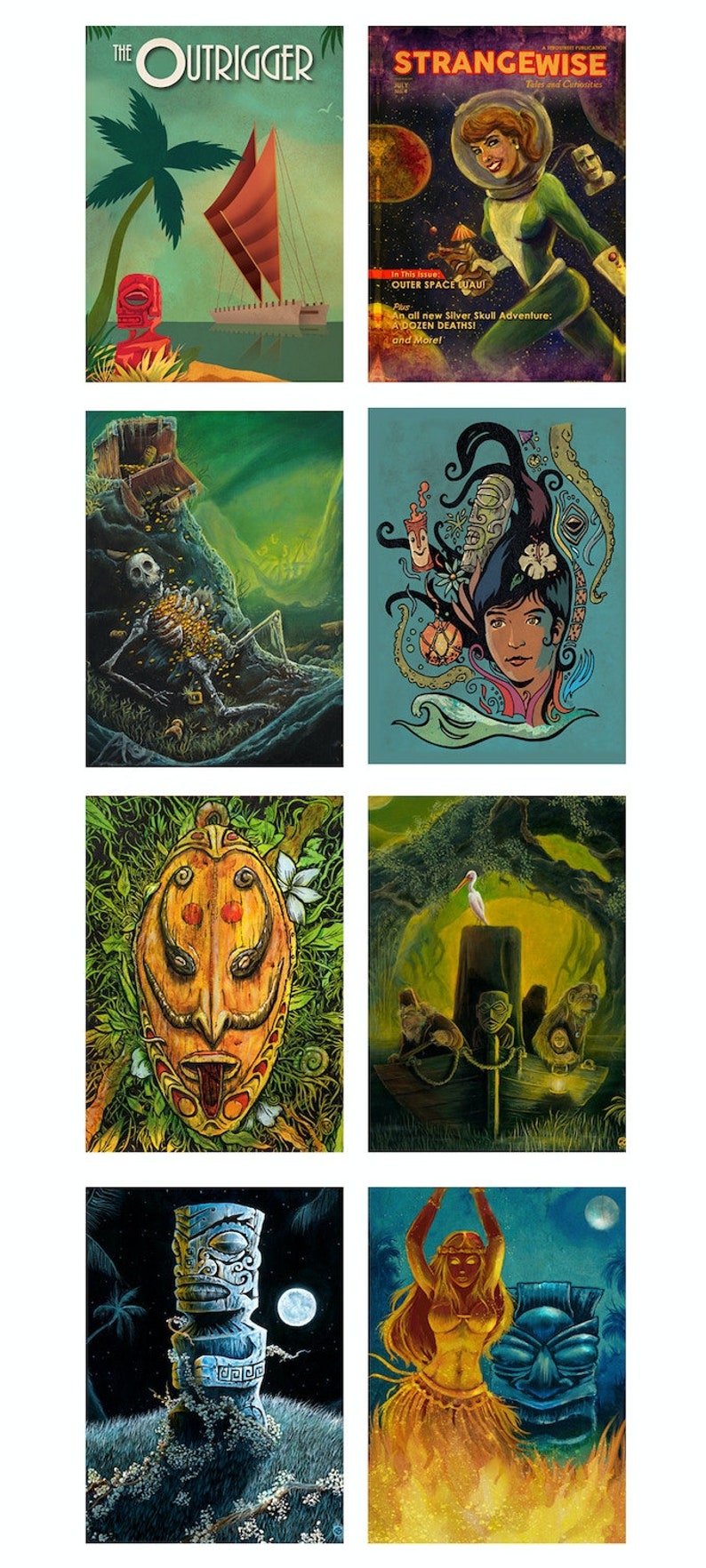 Polynesian Pulp the Tiki Art of Robert Jimenez 50 Trading Card Set - Etsy