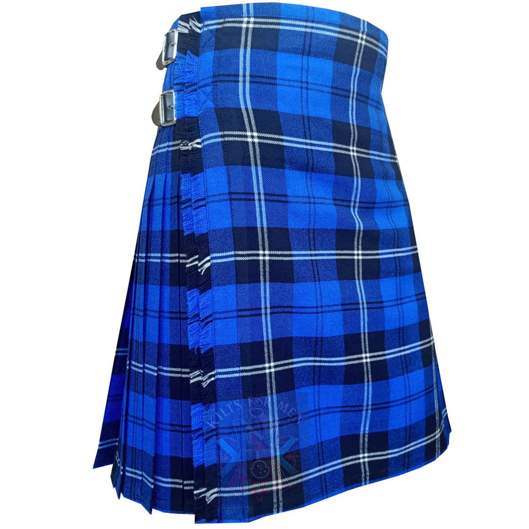Ramsay Blue Modern Tartan Kilt for Men Scottish Handmade Traditional 8 ...