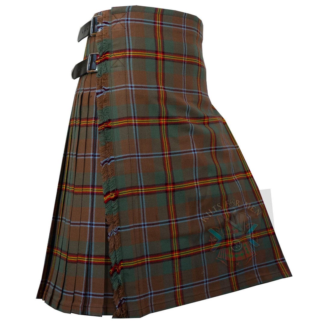 Weathered Tartan Kilt: Traditional Scottish Highland Style, Heavyweight ...