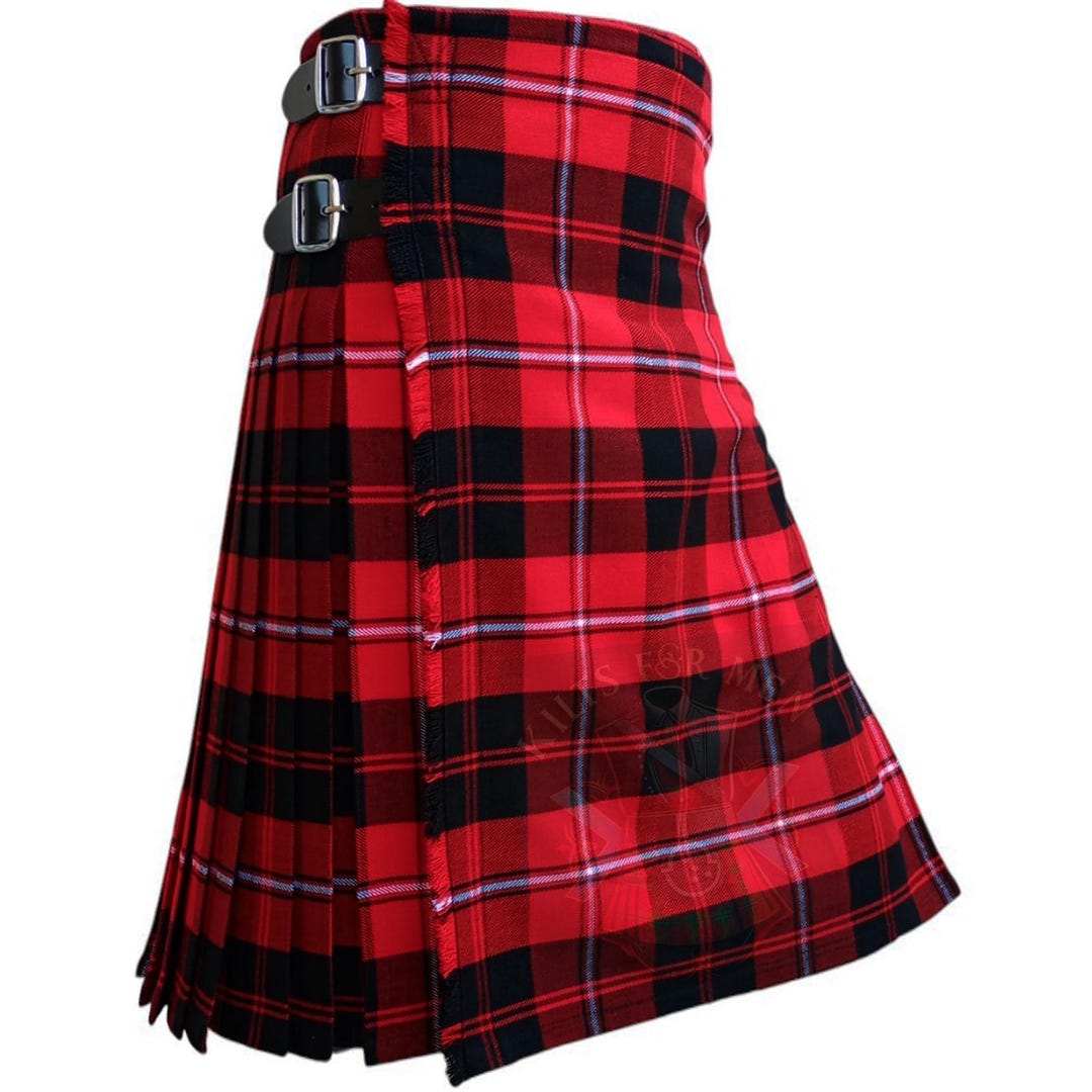 Cunningham Modern Tartan Kilt: Heavyweight Scottish Kilt, Adjustable ...