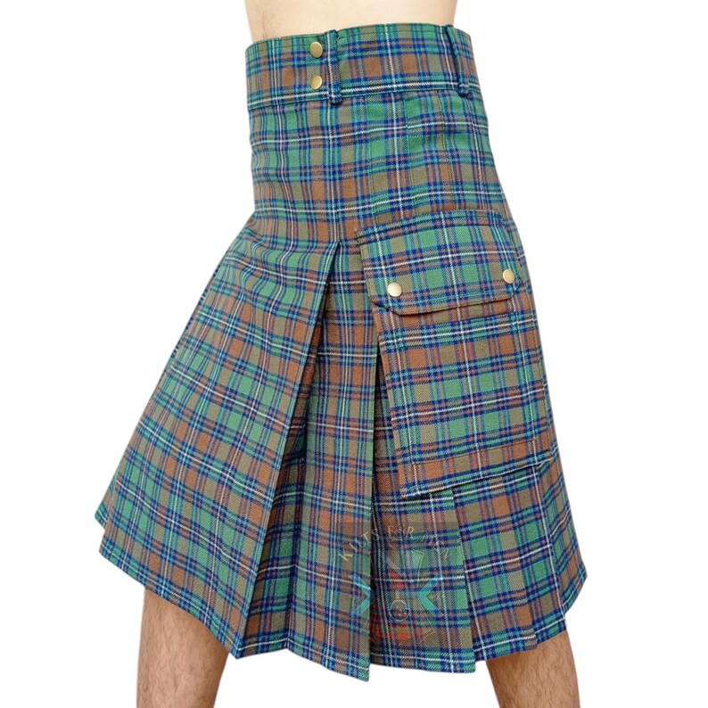 County Kerry Tartan Utility Kilt for Men: Modern Scottish Kilt Casual ...