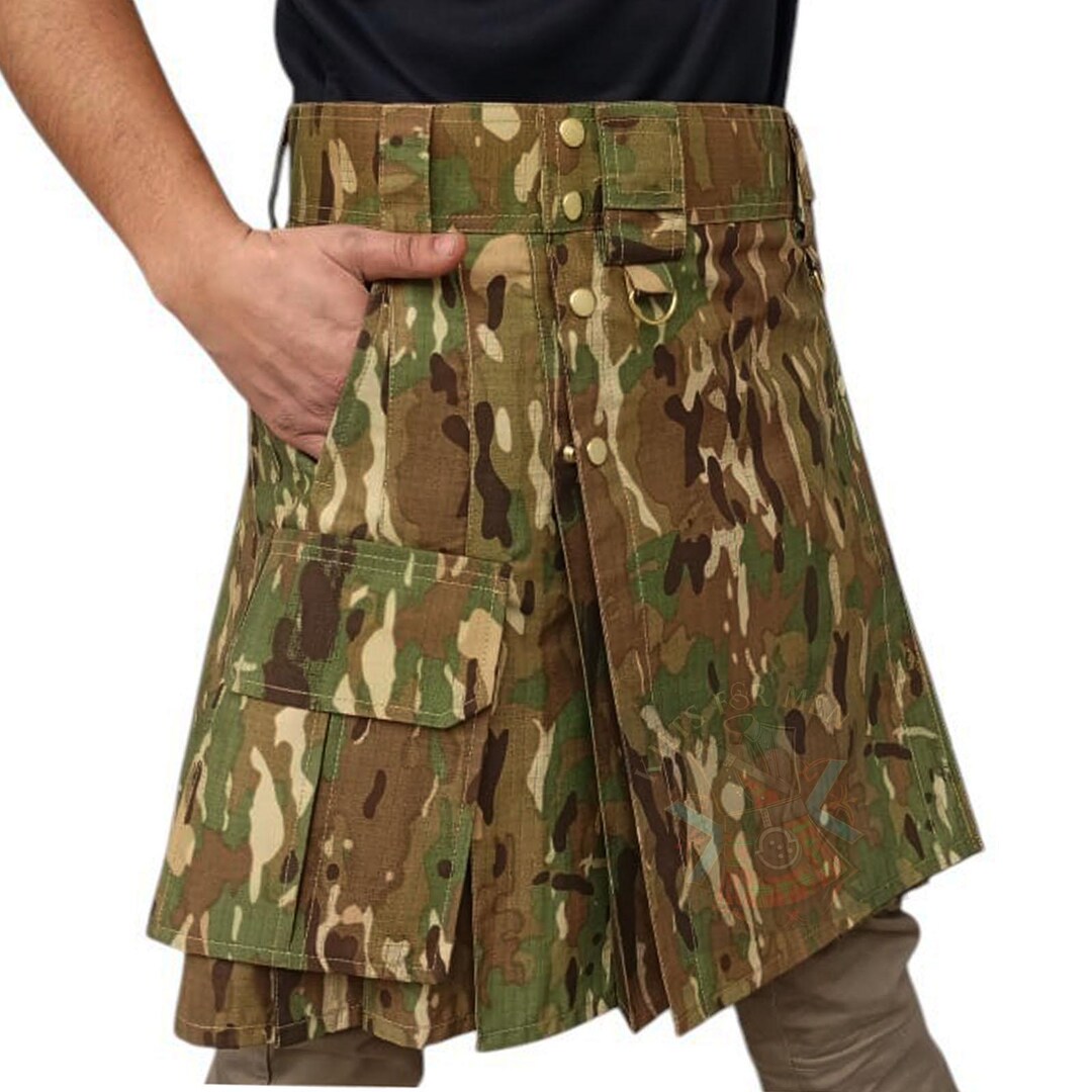 Camo Utility Kilt for Men: Tactical Multicam Combat Modern Kilt - Etsy