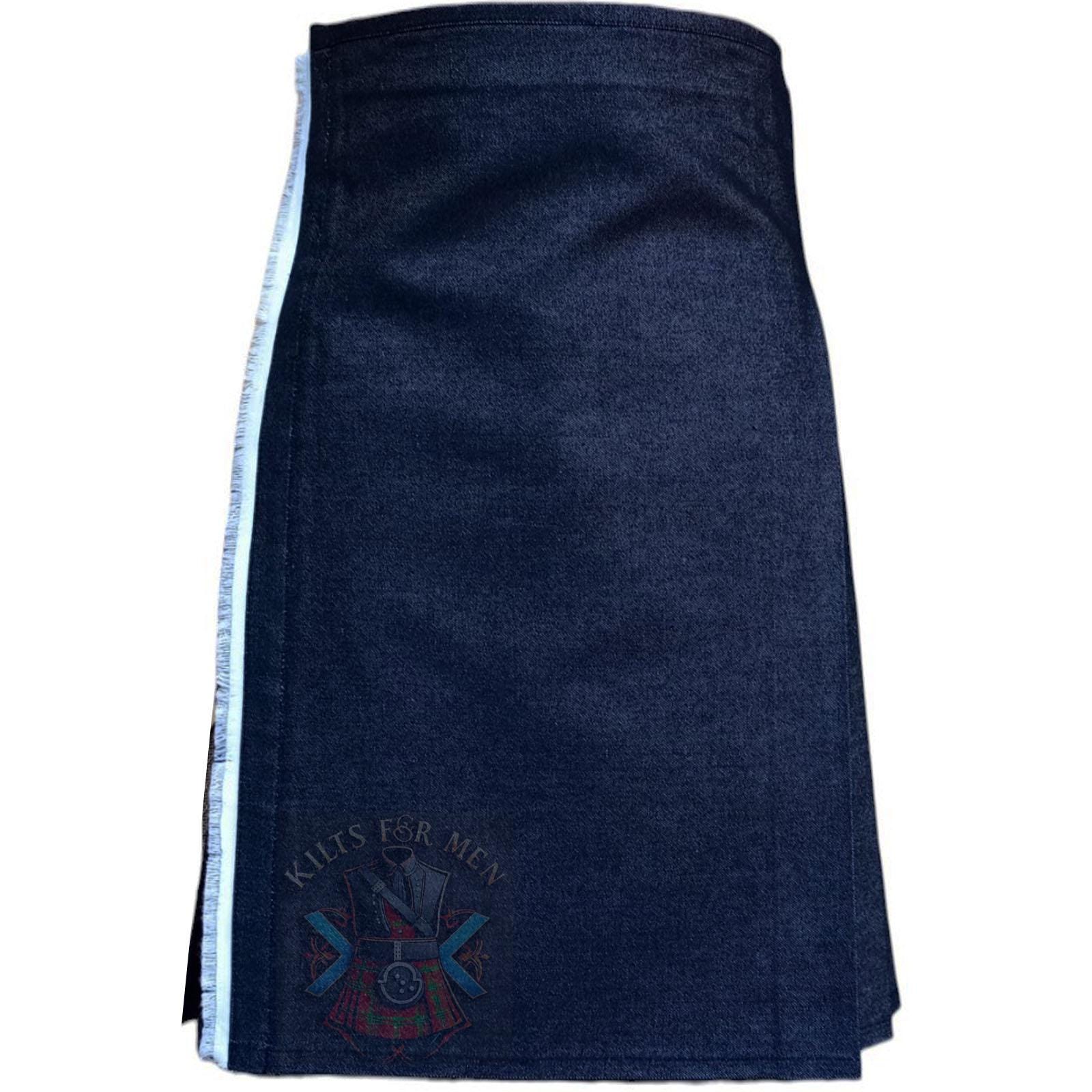 Blue Denim Scottish Kilt: Traditional Knife Pleated Highland Wear - Etsy