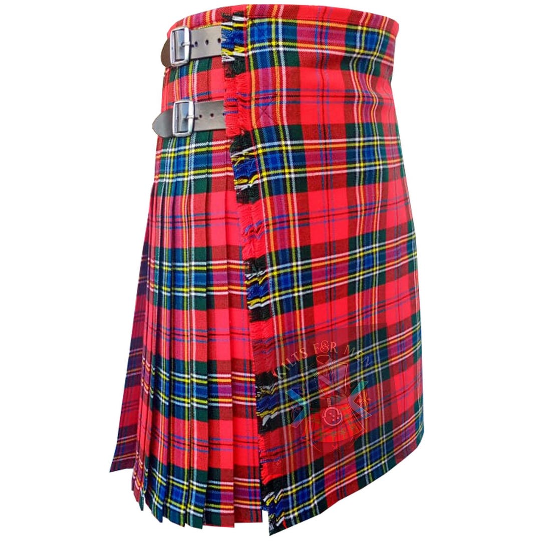 Maclean Duart Red Modern Heavyweight Brand New Stitched Kilt Scottish Handmade 16oz Acrylic 2 ...