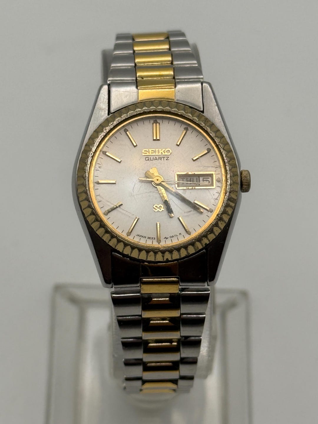 Vintage Seiko SQ Watch Women Silver & Gold Tone Presidential Braclet ...