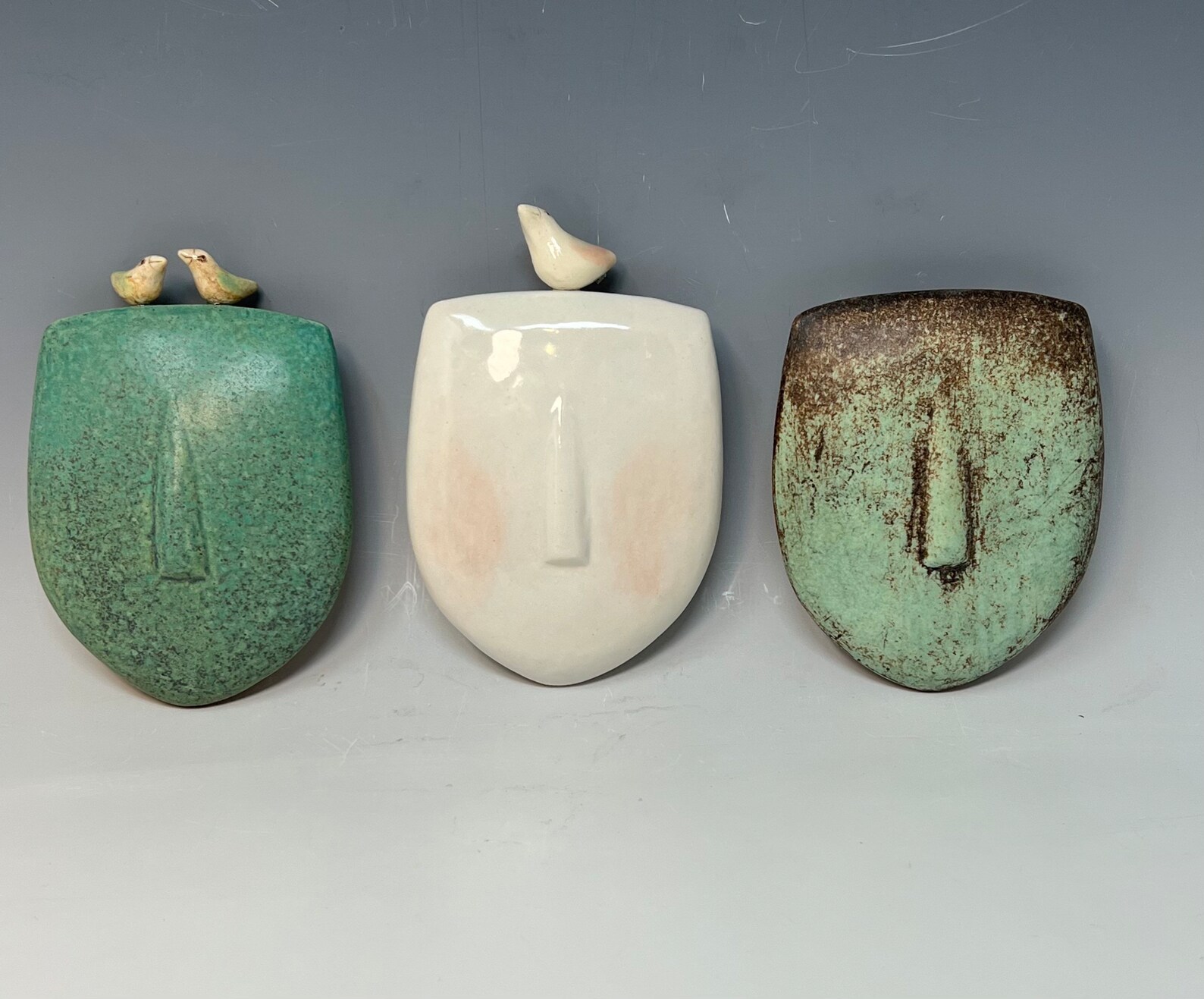 Cycladic Inspired Head With Two Birds by Margaret Wozniak - Etsy