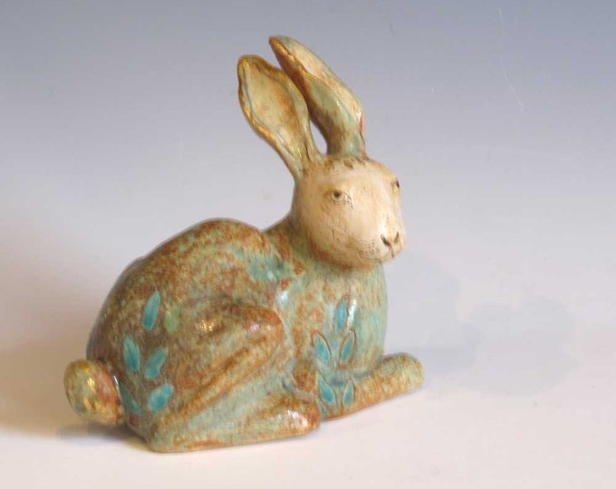 Green Rabbit - Little Sculpture - Etsy