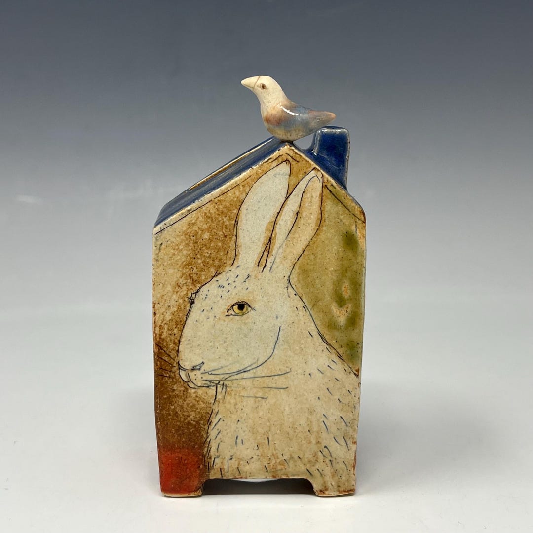 Rabbit House/bank Sculpture by Margaret Wozniak - Etsy