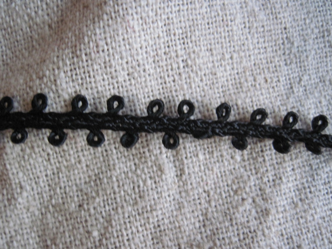 BLACK Picot Braid Trim - Etsy