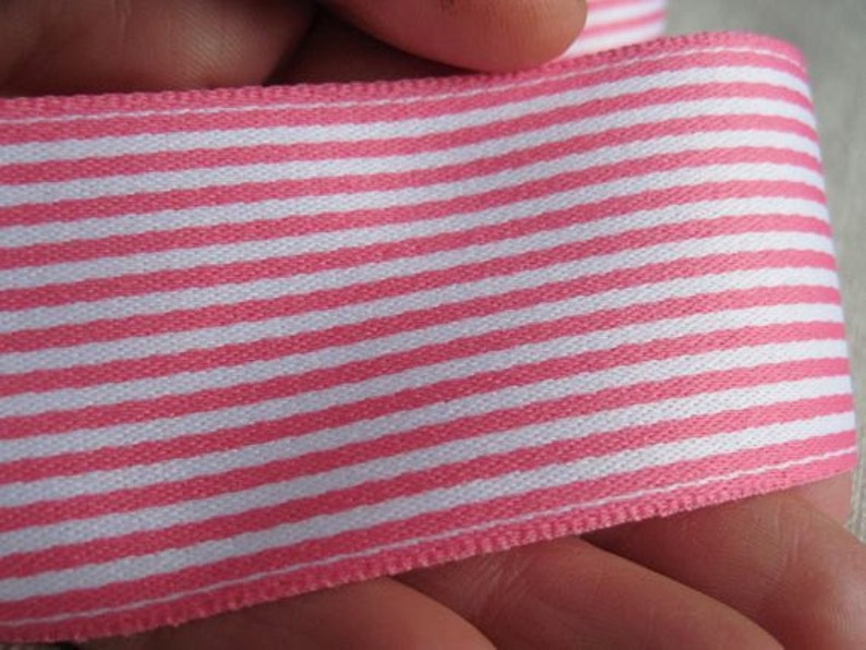 PINK and WHITE Stripes Wide Ribbon - Etsy