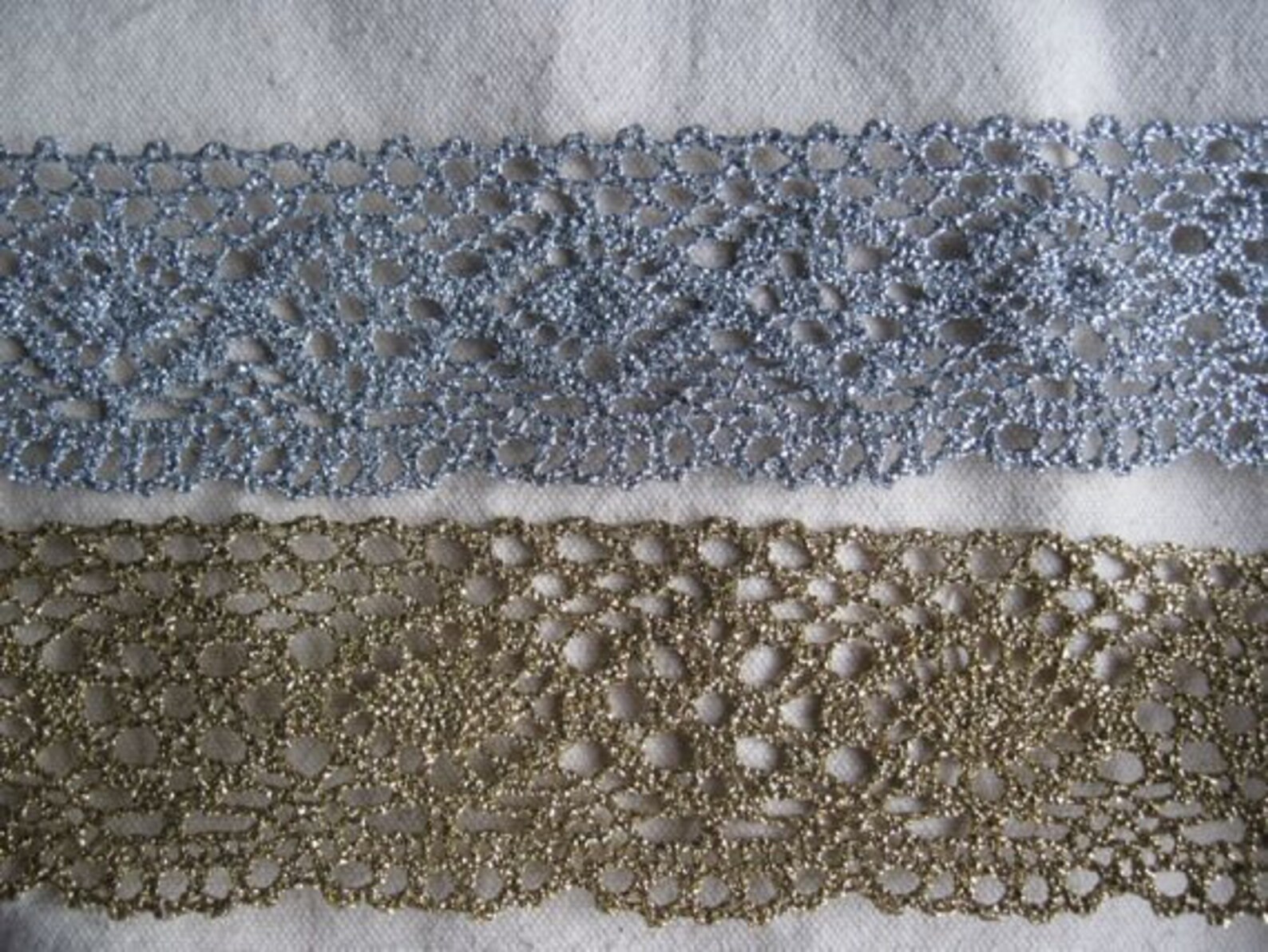 Metallic SILVER Crochet Flat Lace - Etsy