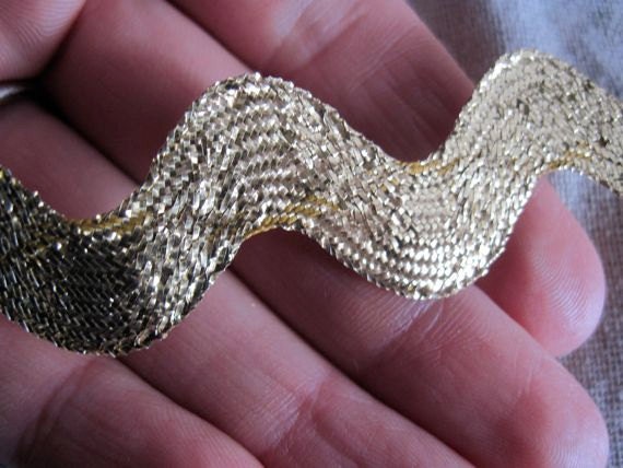 GOLD metallic rick rack | Etsy