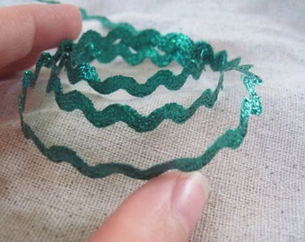 GREEN Metallic Rick Rack | Etsy