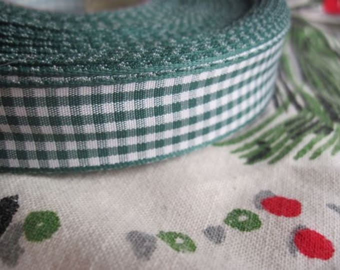 Dark GREEN Gingham Ribbon | Etsy