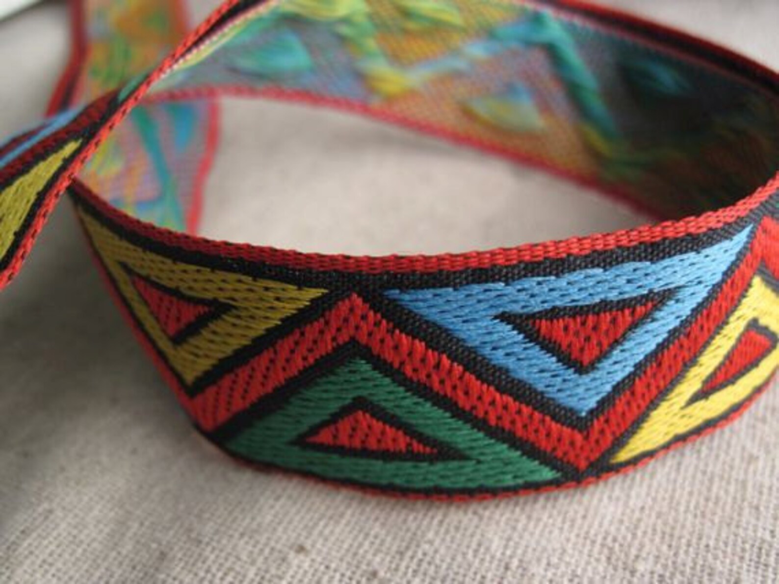 Zig Zag Triangles Jacquard Woven Ribbon - Etsy