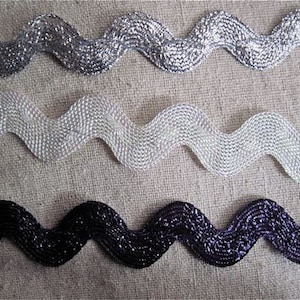 SILVER Metallic Rick Rack - Etsy