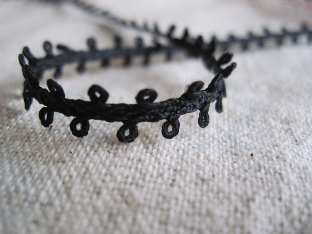 BLACK Picot Braid Trim - Etsy