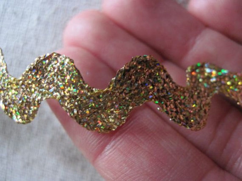 Holographic GOLD Metallic Rick Rack - Etsy
