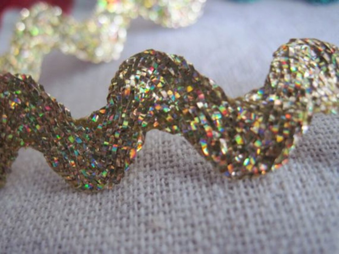 Holographic GOLD Metallic Rick Rack - Etsy