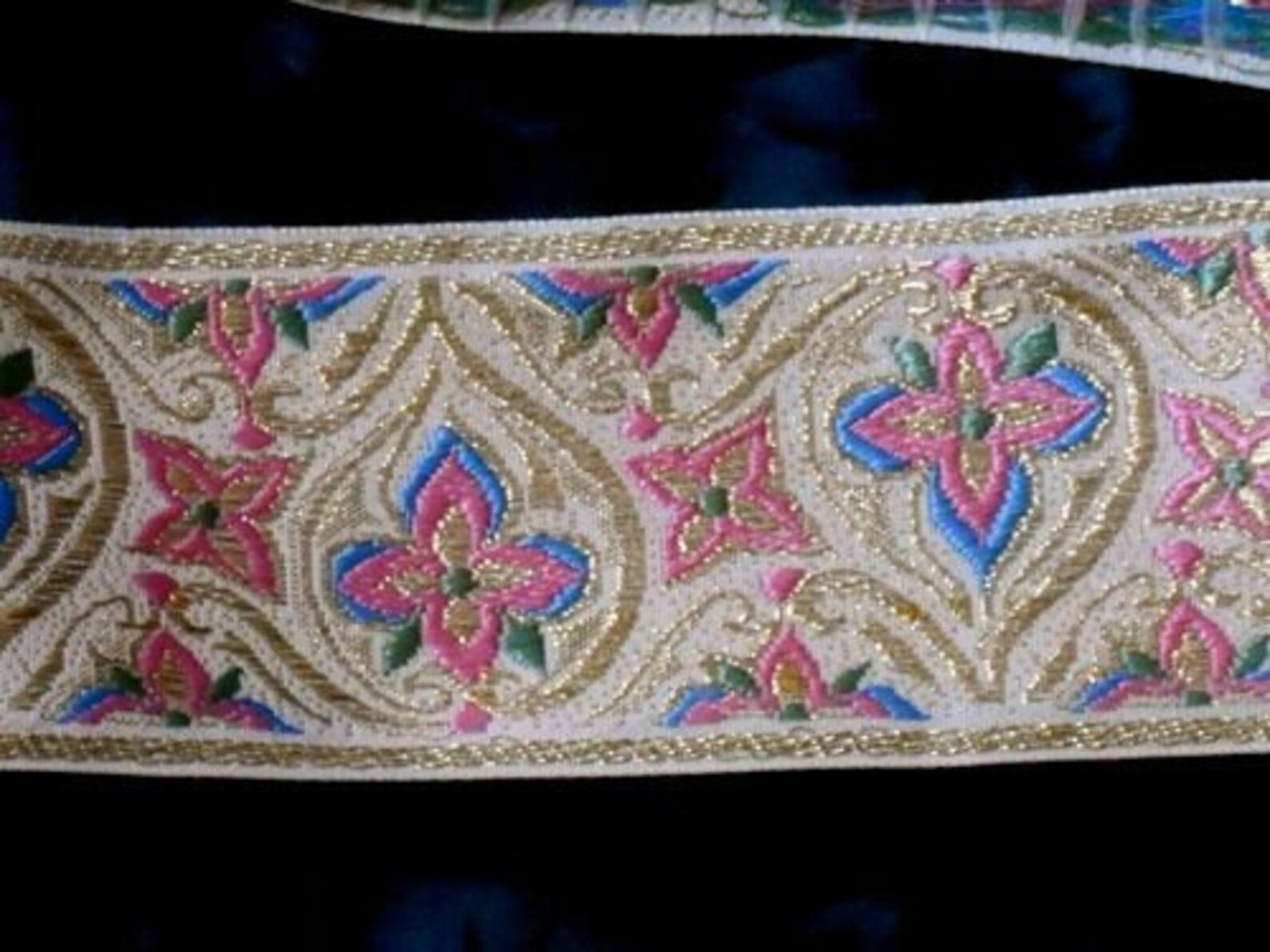 Wide Jacquard Ribbon PRINCESS ISABELLE Pink - Etsy