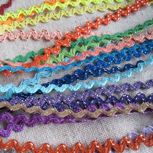 Milk Chocolate Brown Mini Ric Rac With FAIRY FROST Sparkle Stitch - Etsy