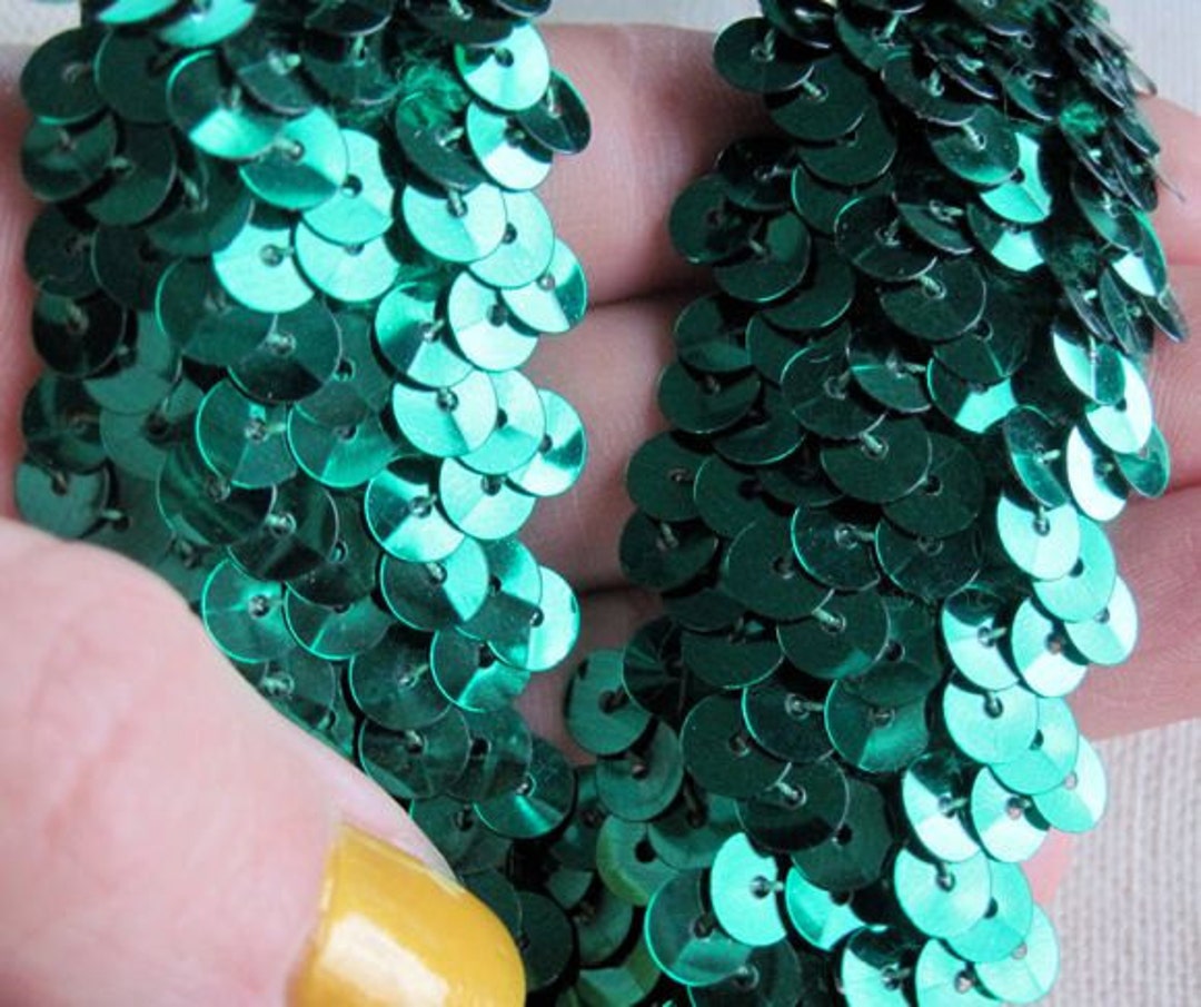 Kelly GREEN Stretch Sequins - Etsy