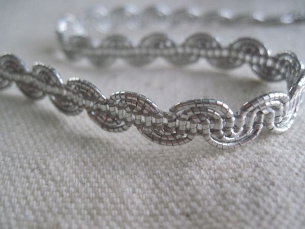 Metallic SILVER Wave Braid Trim - Etsy