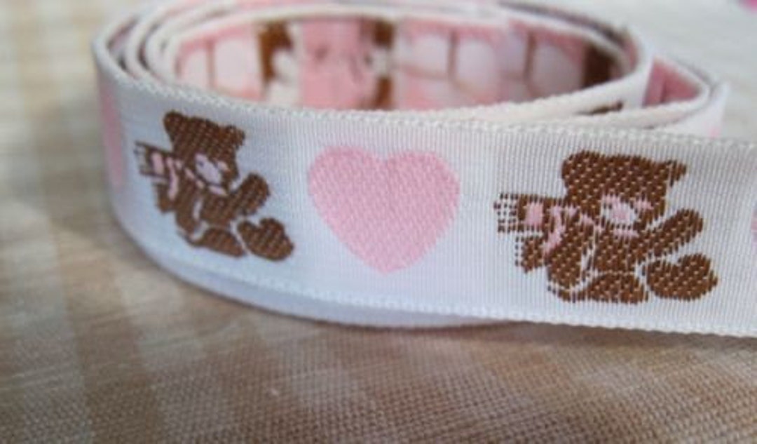 I HEART Teddy Bears Ribbon in Baby PINK - Etsy