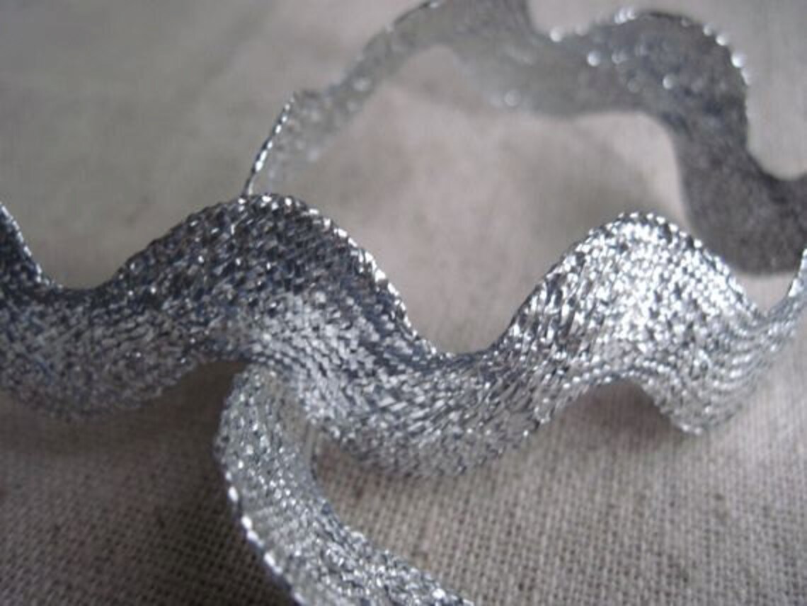 SILVER Metallic Rick Rack | Etsy