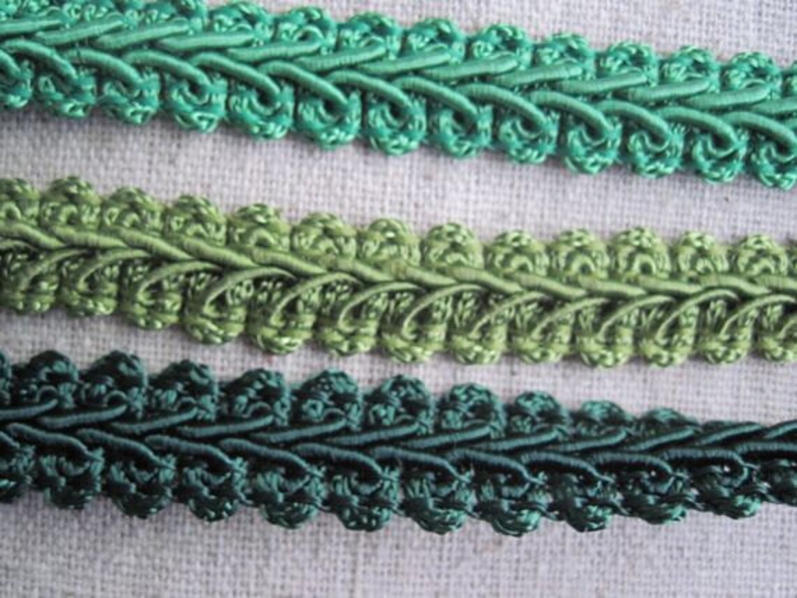 Kelly GREEN Scroll Trim | Etsy