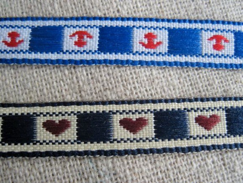 Country HEARTS Jacquard Ribbon - Etsy