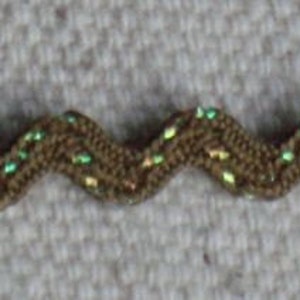 Milk Chocolate Brown Mini Ric Rac With FAIRY FROST Sparkle Stitch - Etsy