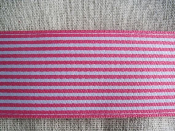 PINK and WHITE Stripes Wide Ribbon - Etsy