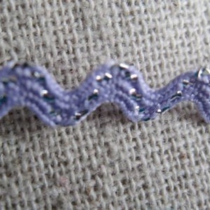 LILAC Purple and SILVER Sparkle Stitch MINI Ric Rac - Etsy