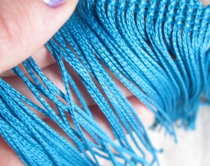 TEAL Blue Chainette Fringe - Etsy
