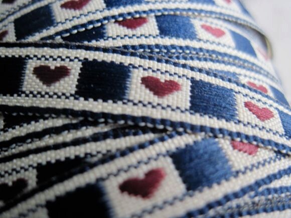 Country HEARTS Jacquard Ribbon - Etsy