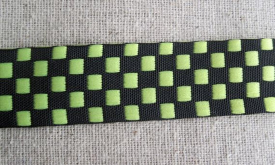 Checkerboard YELLOW and BLACK Jacquard Ribbon - Etsy