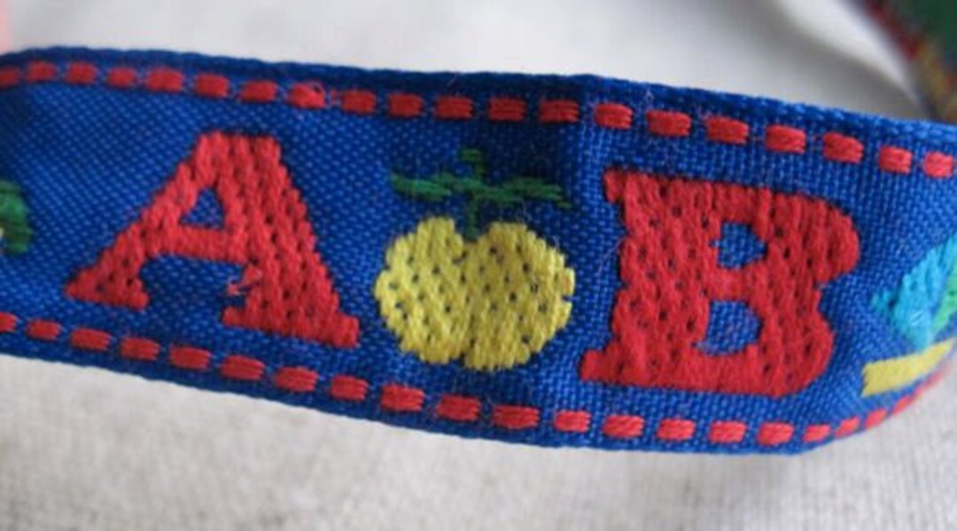 ABC School Days Ribbon in Red and Blue - Etsy