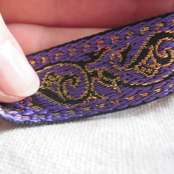 Purple Gold Ribbon - Etsy