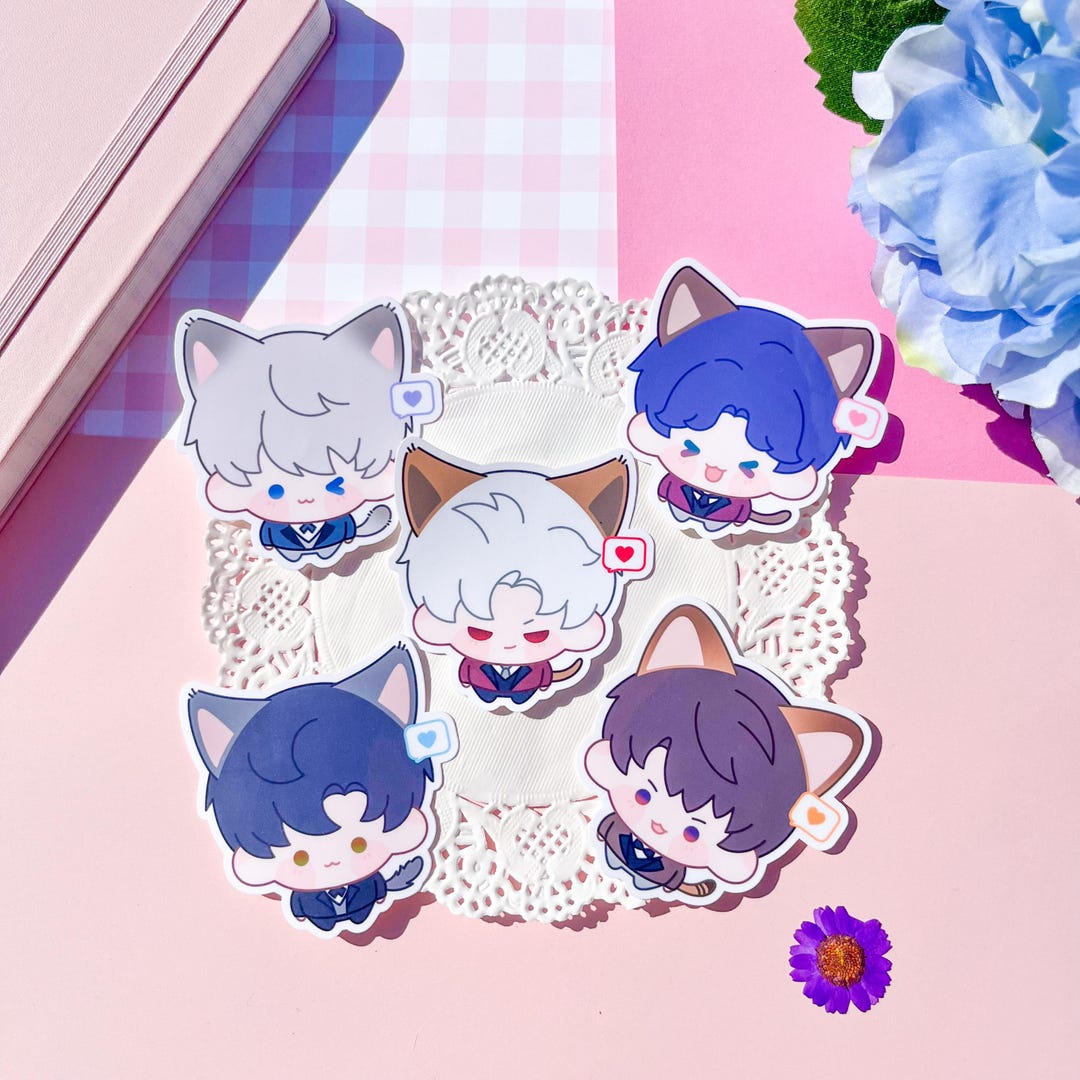 Love and Deepspace Silly Kitty Vinyl Stickers | Xavier Rafayel Zayne ...