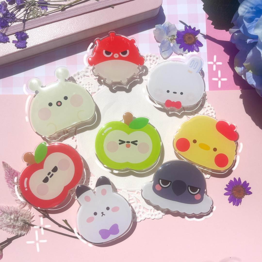 1.0 Love and Deepspace Mascot Phone Grip | Happy Snowman Sunny Apple ...
