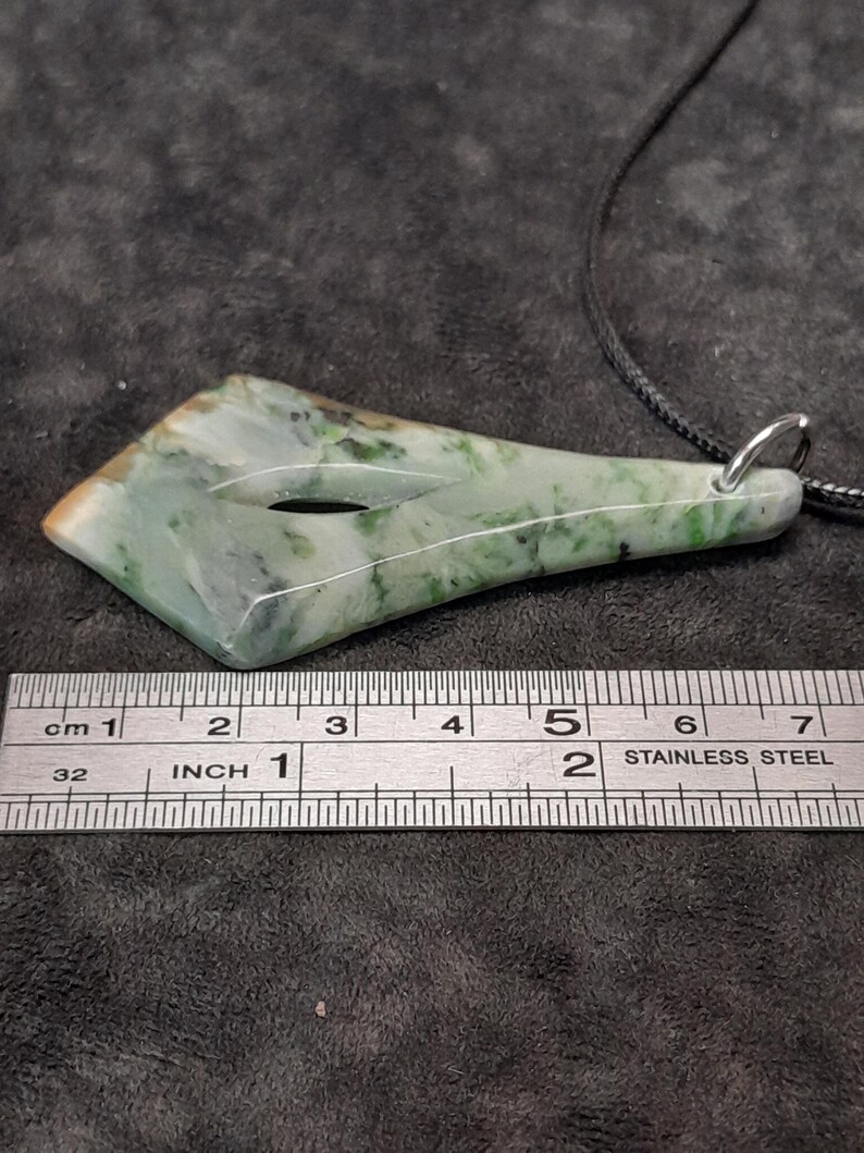 Californian Jade Diopside Stone Keychain and Pendant Necklace Set ...
