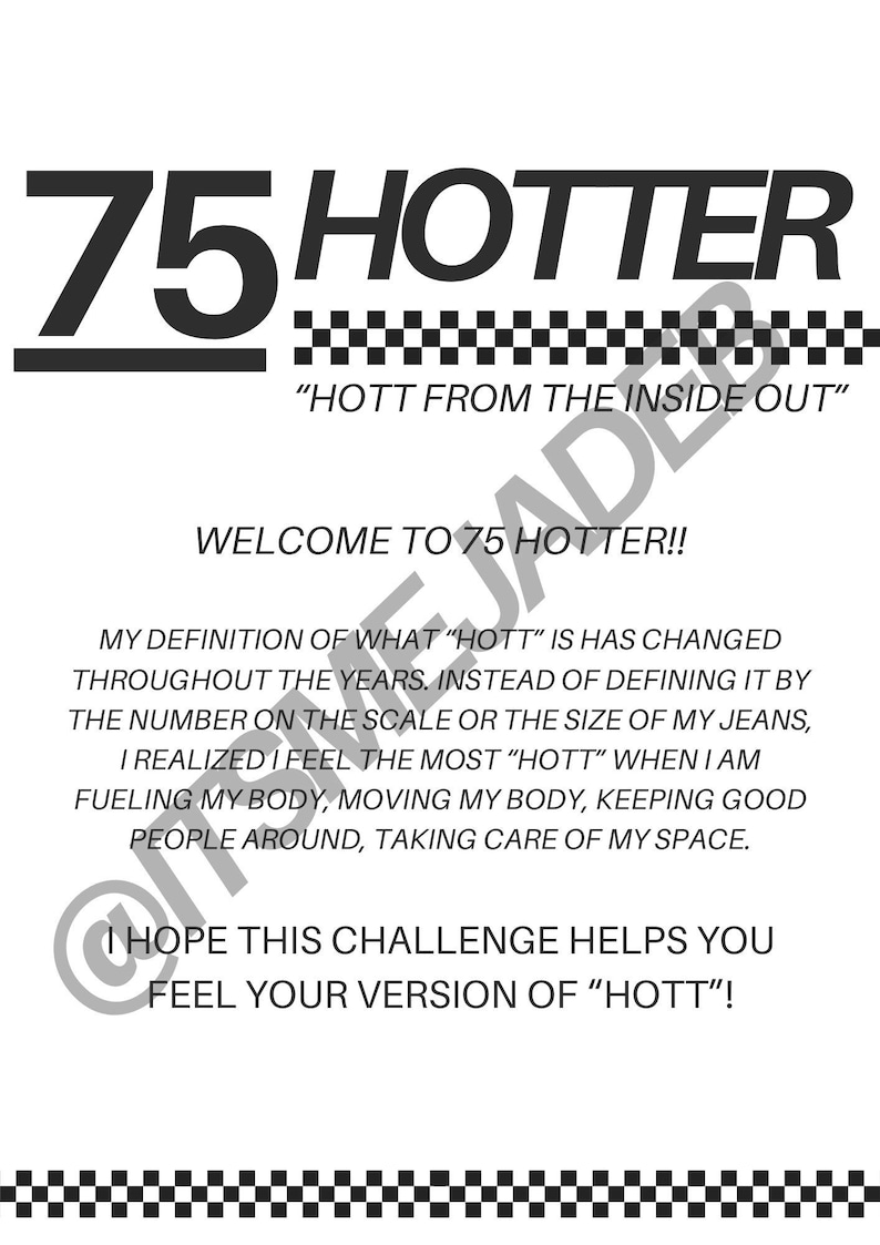 75 Hotter Printable Tracker - Etsy