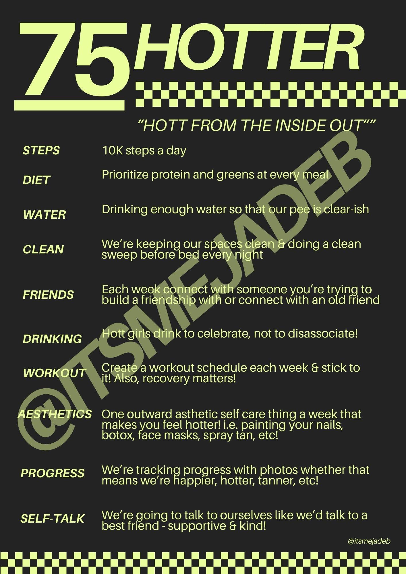 75 Hotter Printable Tracker - Etsy