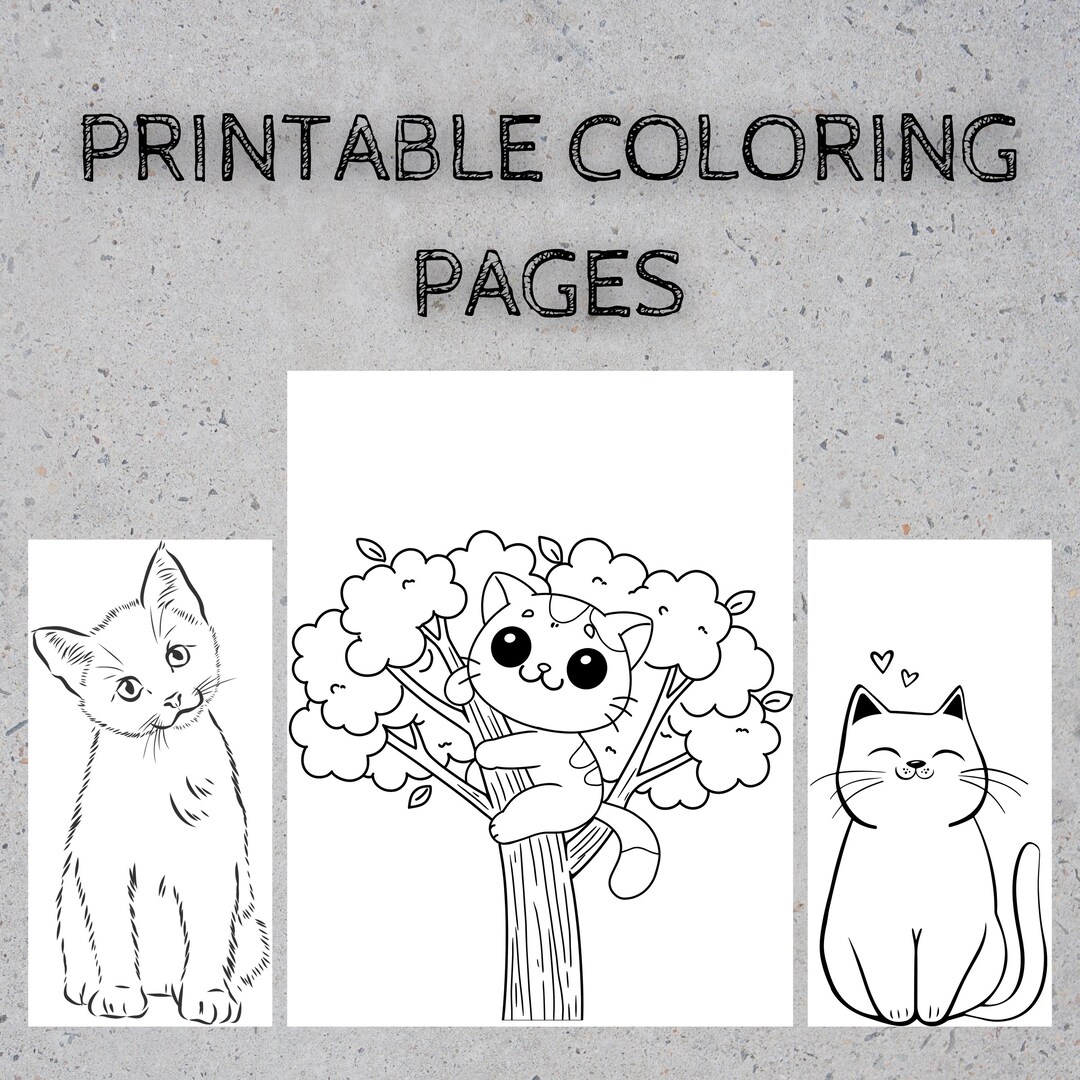 Cat Coloring Books,dog Coloring Books,printable Coloring Pages,instant ...