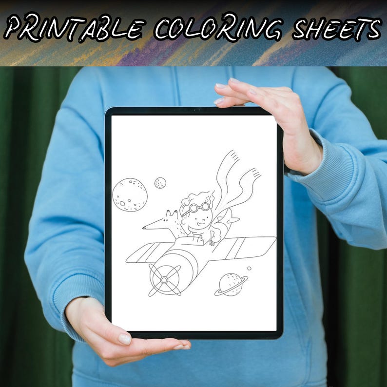 Little Prince Coloring Page | Printable Kids Coloring Sheet | Digital ...