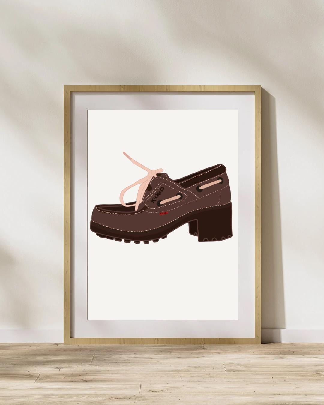 Vintage Retro Nostalgic 90s Fashion Kickers Shoes Wall Art Digital ...